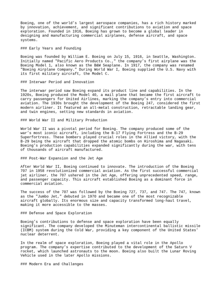 Boeing | PDF | Boeing | Aerospace
