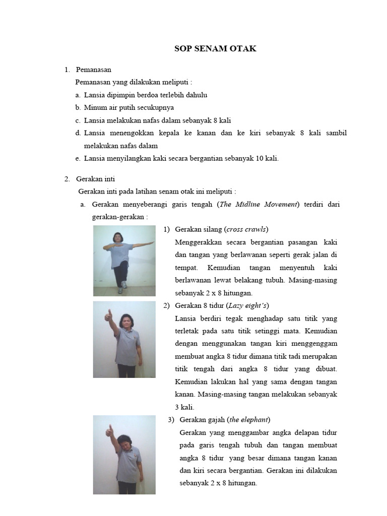 Sop Senam Otak | PDF