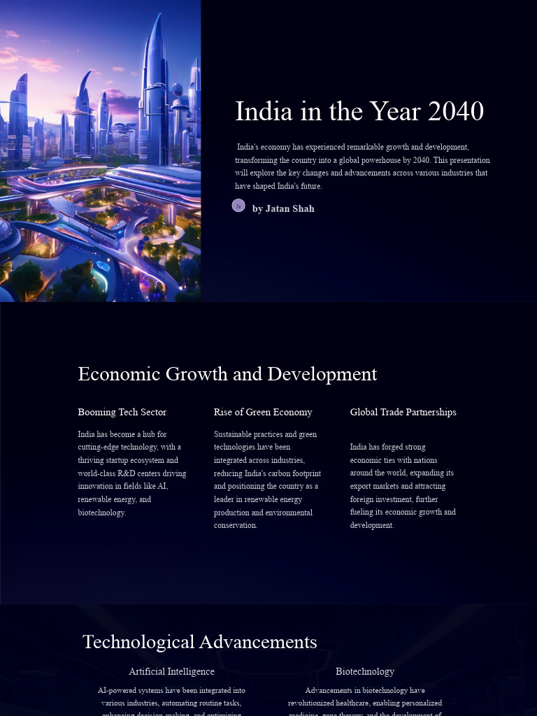 India in The Year 2040 | PDF | Agriculture | Sustainability