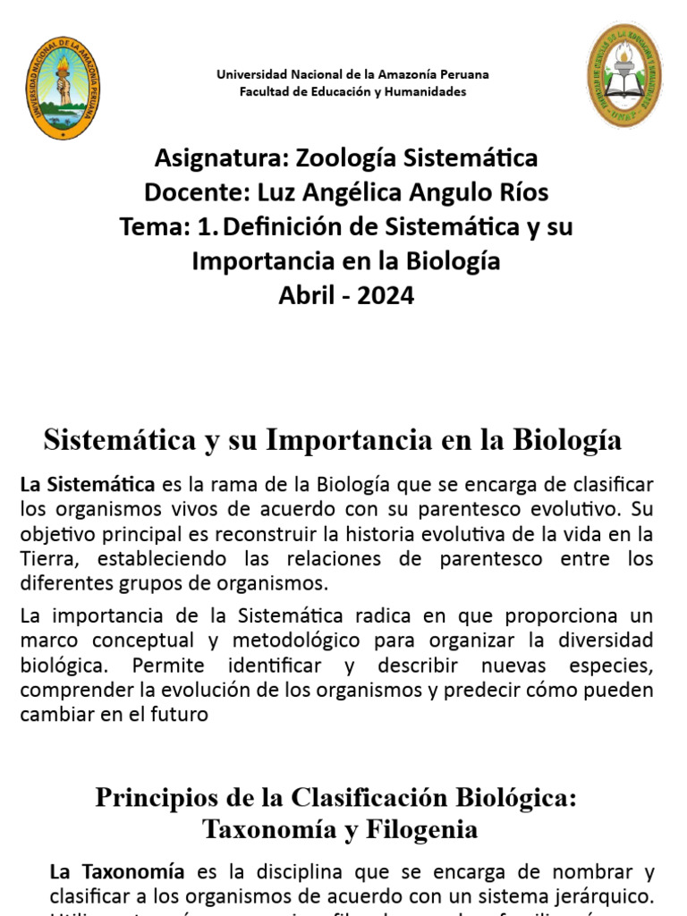 1-Zoologia Sistematica | PDF | Evolución | Biología
