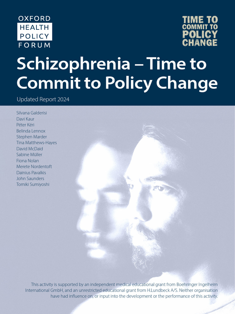Schizophrenia Time to Commit to Policy Change Updated Report 2024 | Download Free PDF ...