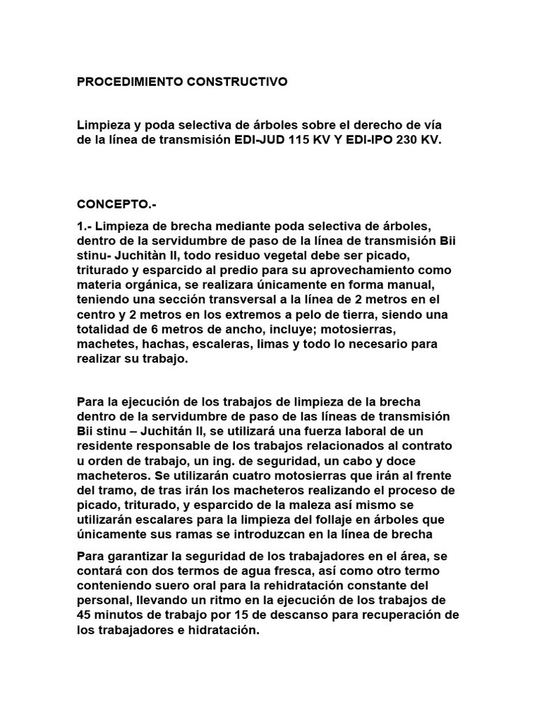 Procedimiento Constructivo Parque Eolicos | PDF