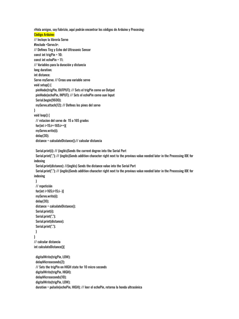 Códigos Radar.docx | Download Free PDF | Integer (Computer Science) | String (Computer Science)