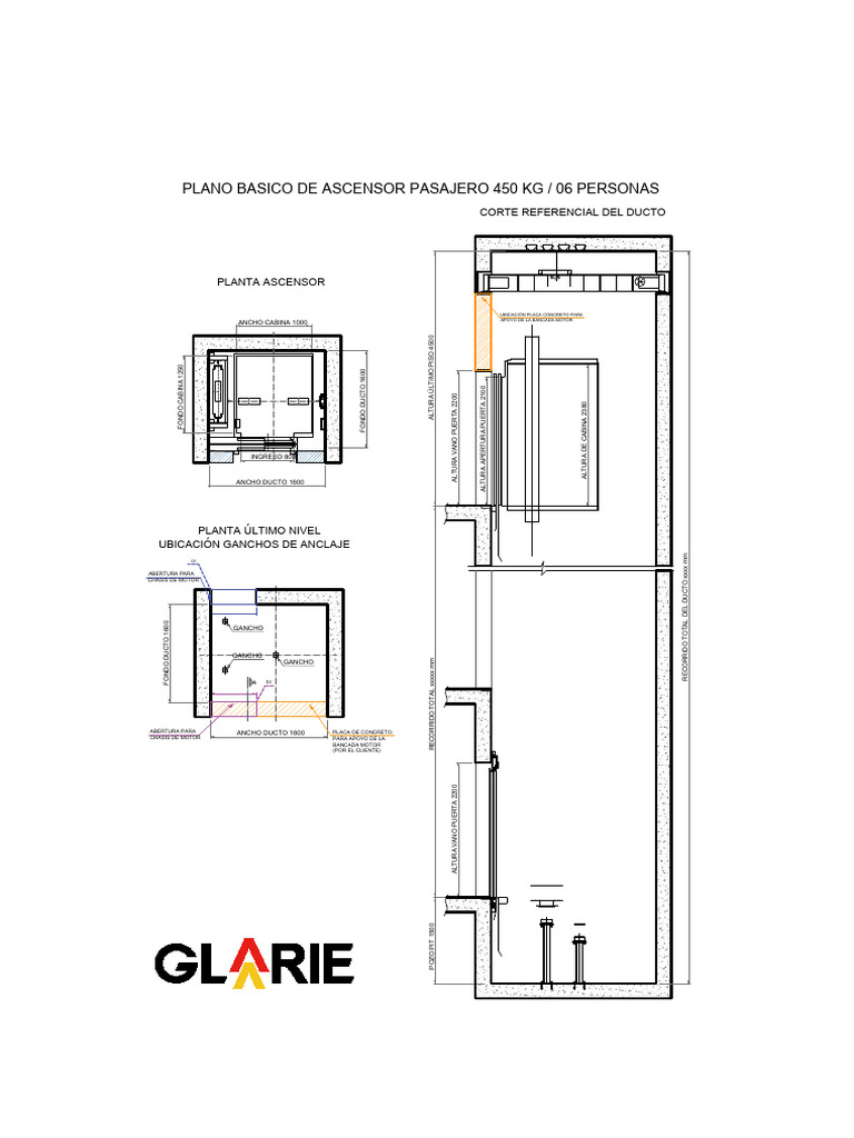 PLANO BASICO 450 KG-Model | PDF | Ascensor | Transporte
