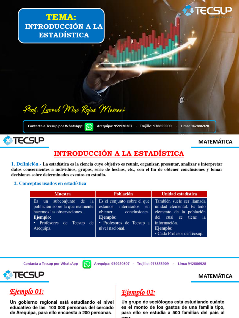 s13- Introduccion a La Estadistica | PDF | Estadísticas