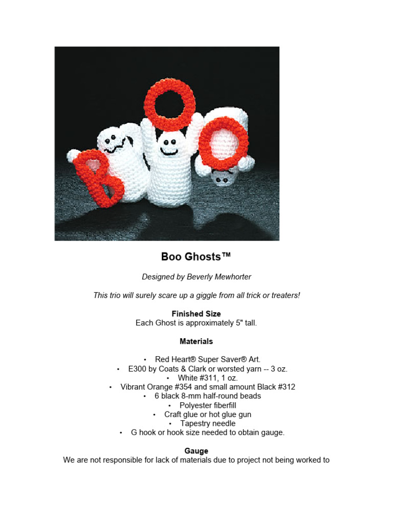 Fantasmas Boo | PDF | Textile Arts | Textiles