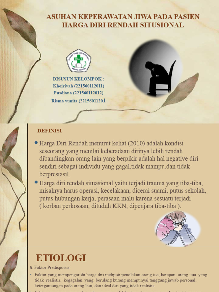 Asuhan Keperawatan Jiwa Pada Pasien Harga Diri Rendah | PDF