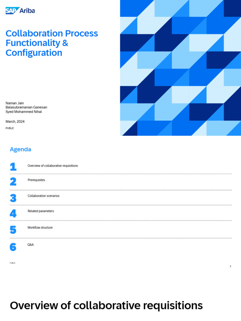 Collaboration Process Functionality and Configuration Slide Deck | PDF | Procurement | Supply Chain