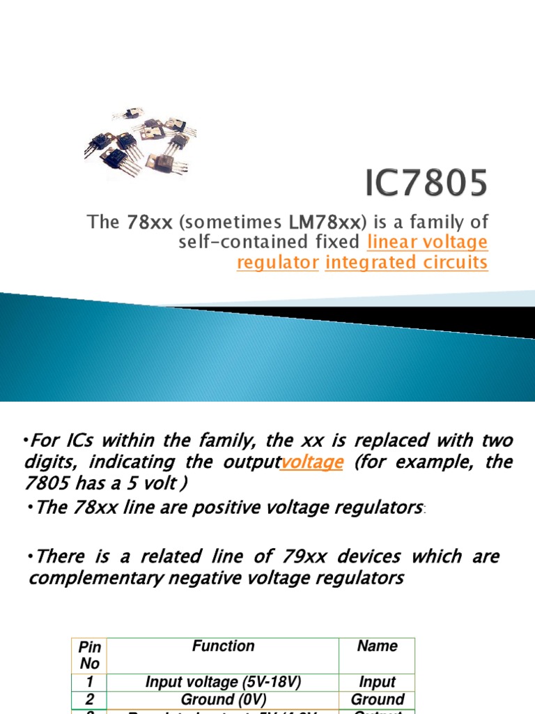 The 78xx (Sometimes LM78xx) Is A Family of Self-Contained Fixed | PDF ...