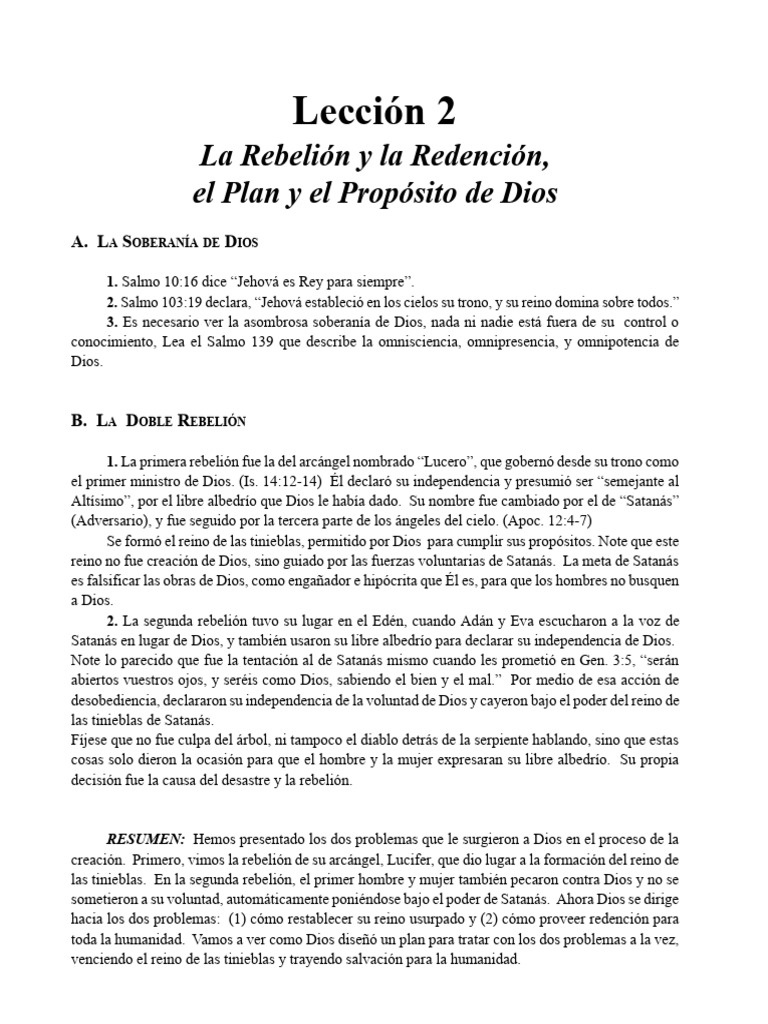 Misiones Leccion2 | PDF | Cristo (título) | Satán