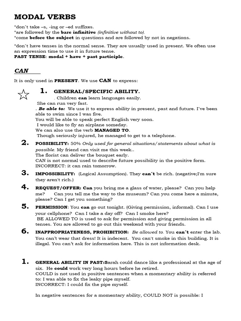MODAL VERBS MASTER GUIDE - COMPLETE. (Recuperado Automáticamente) | PDF | Verb | Linguistic Typology