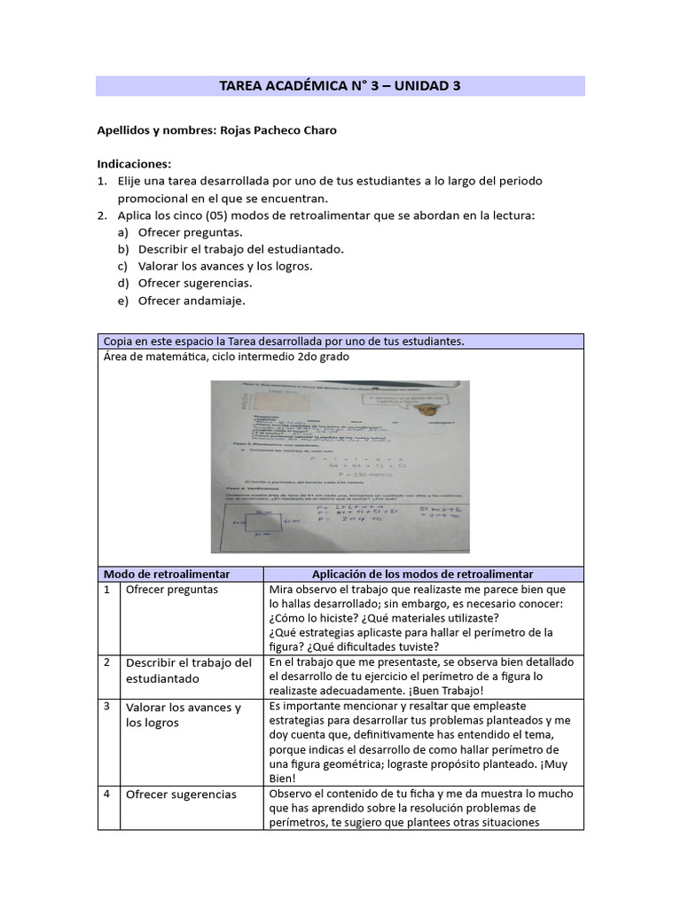 Formato TA-U3 | PDF | Geometría | Longitud