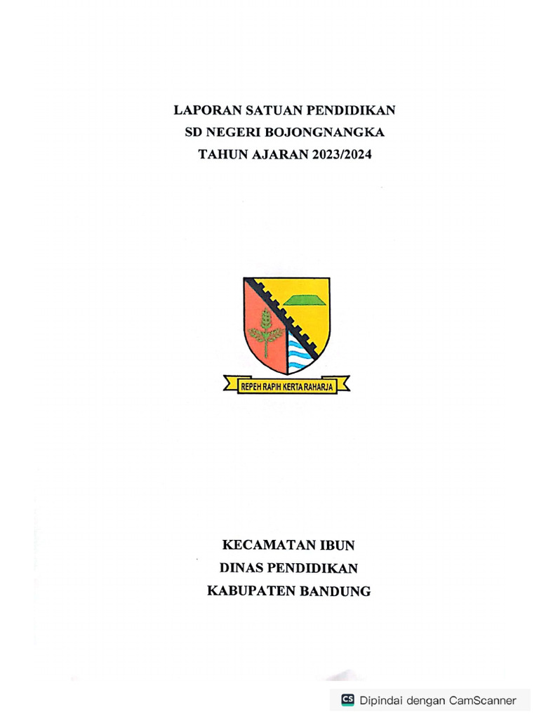 Laporan Satuan Pendidikan SDN Bojongnangka | PDF