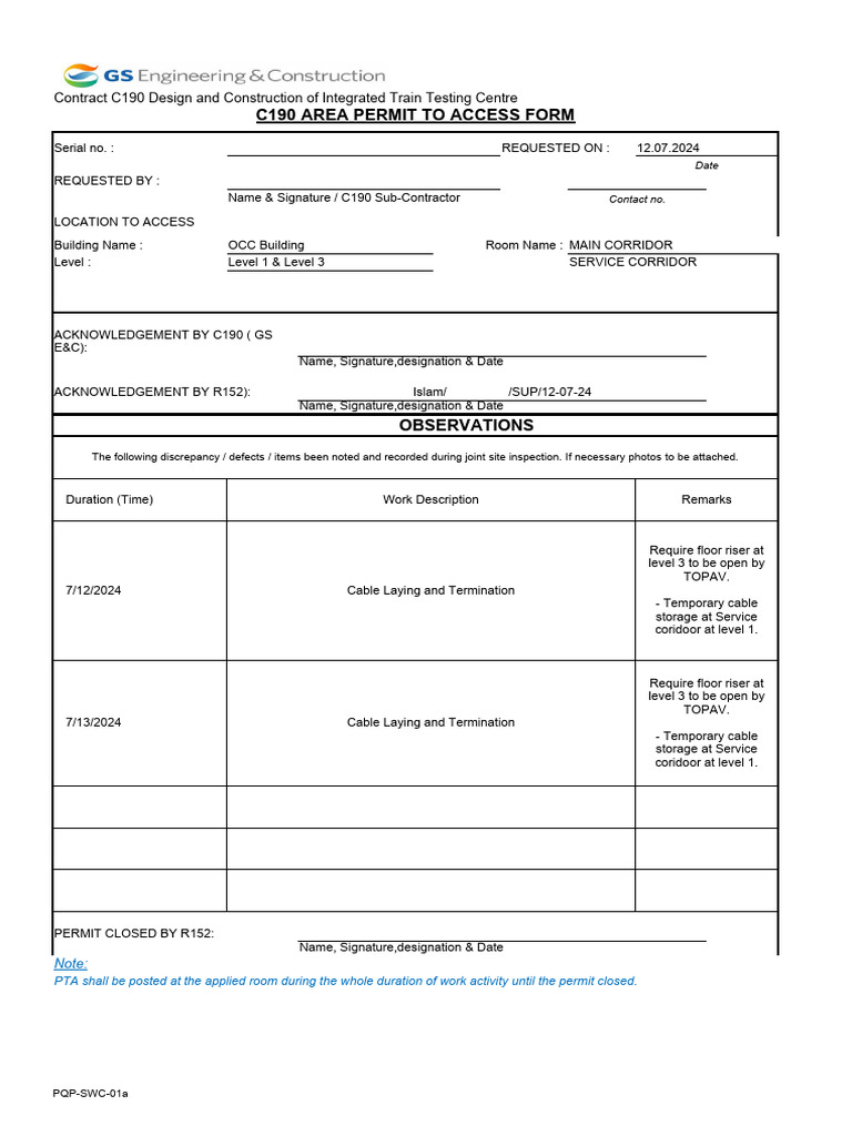 Occ PTW - R152.120724. | PDF | Technology & Engineering