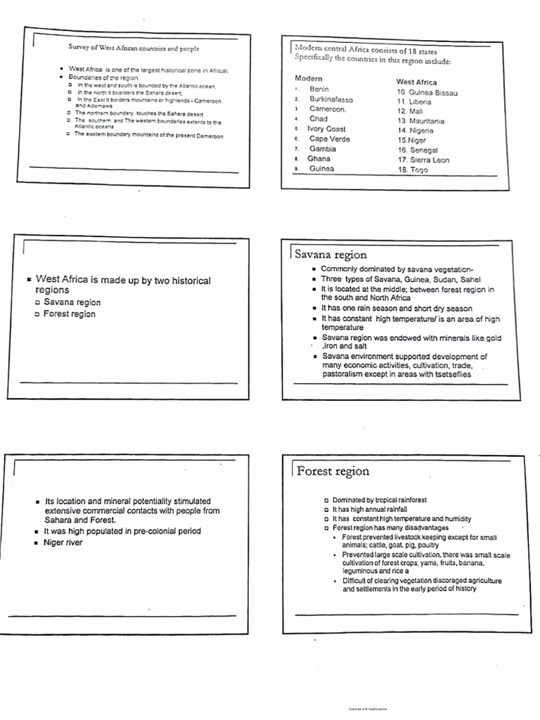 West Africa Notes | PDF