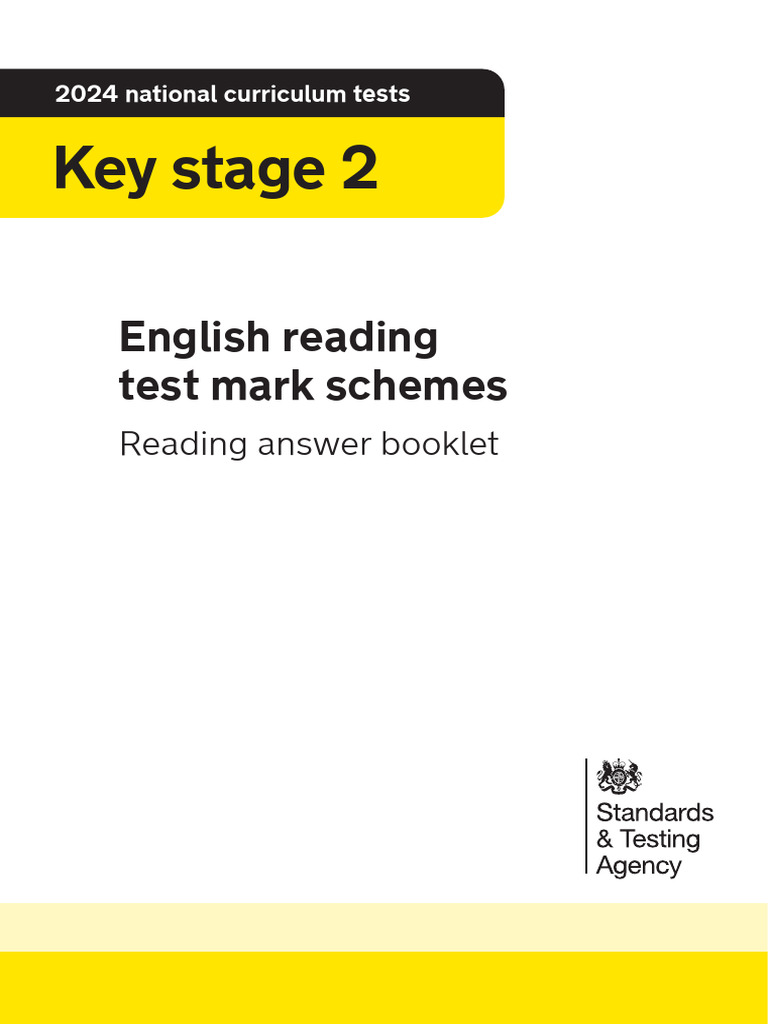 2024 Key Stage 2 English Reading Test Marks | PDF