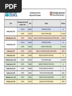 Primary Checkpoint Timetable 2025 | PDF