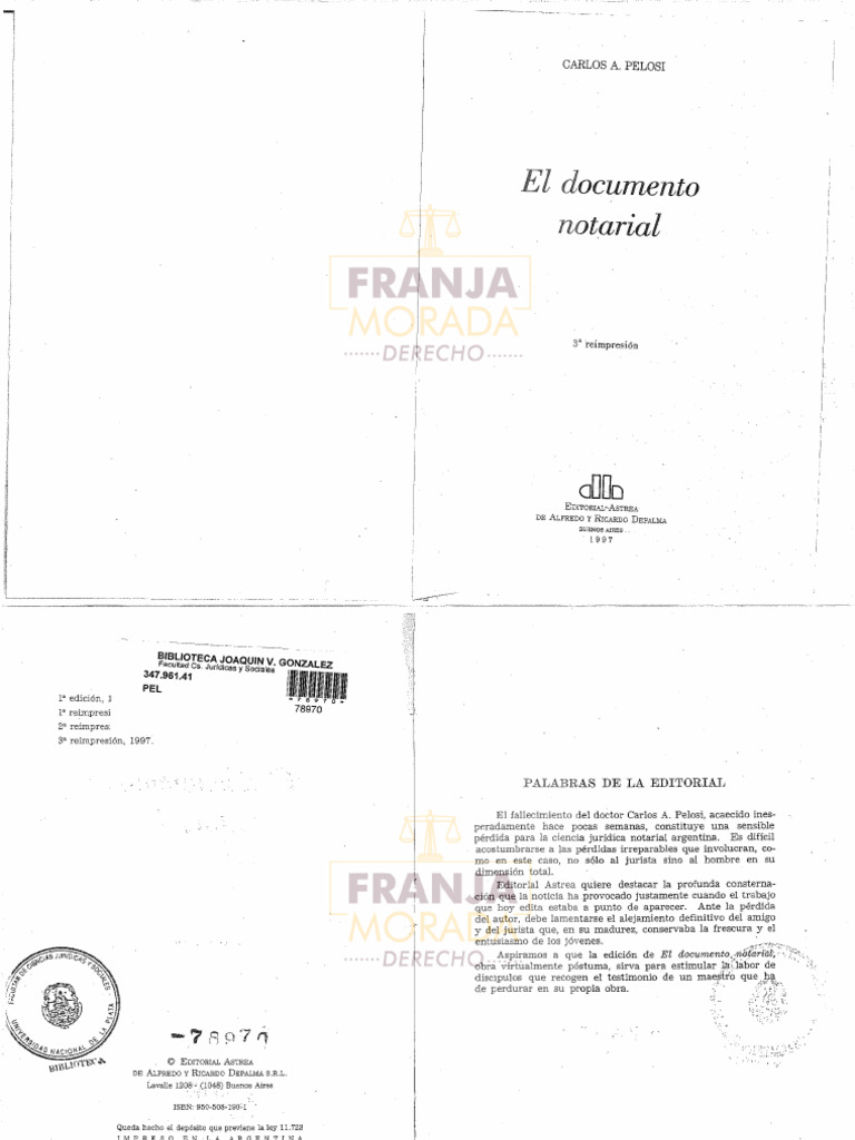 El Documento Notarial-Pelosi | PDF