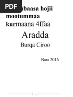 Ragaa Baajata Iskeelii Miindaa Aanaa A Reeddee 2017 Poolisii | PDF