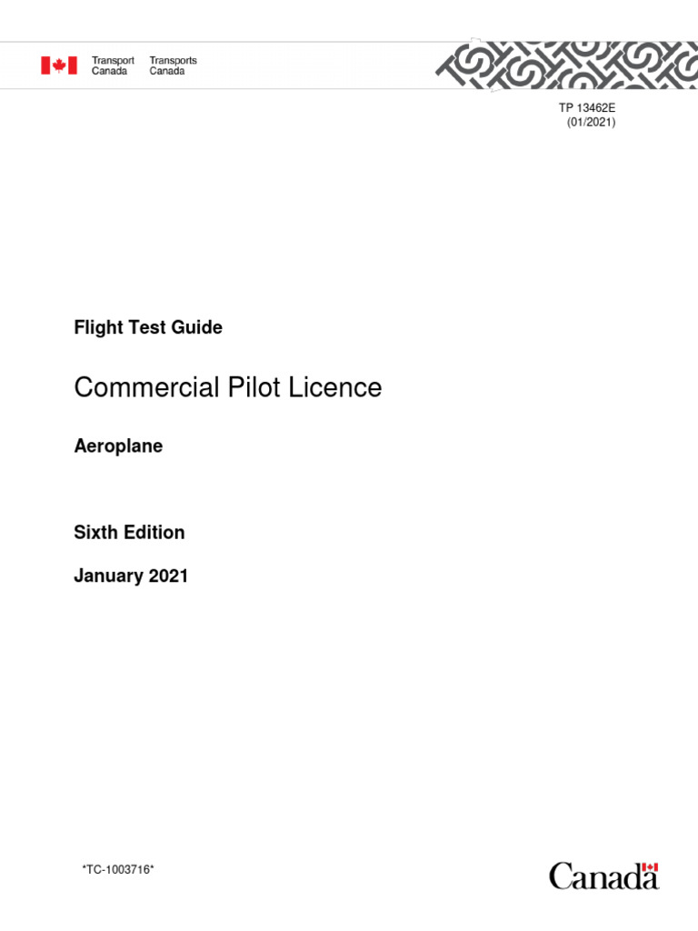 Flight Test Guide - CPL | PDF | Flight Instructor | Flight Test
