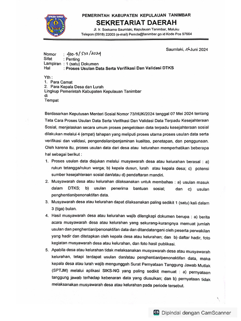 2024 - Proses Usulan Data | PDF