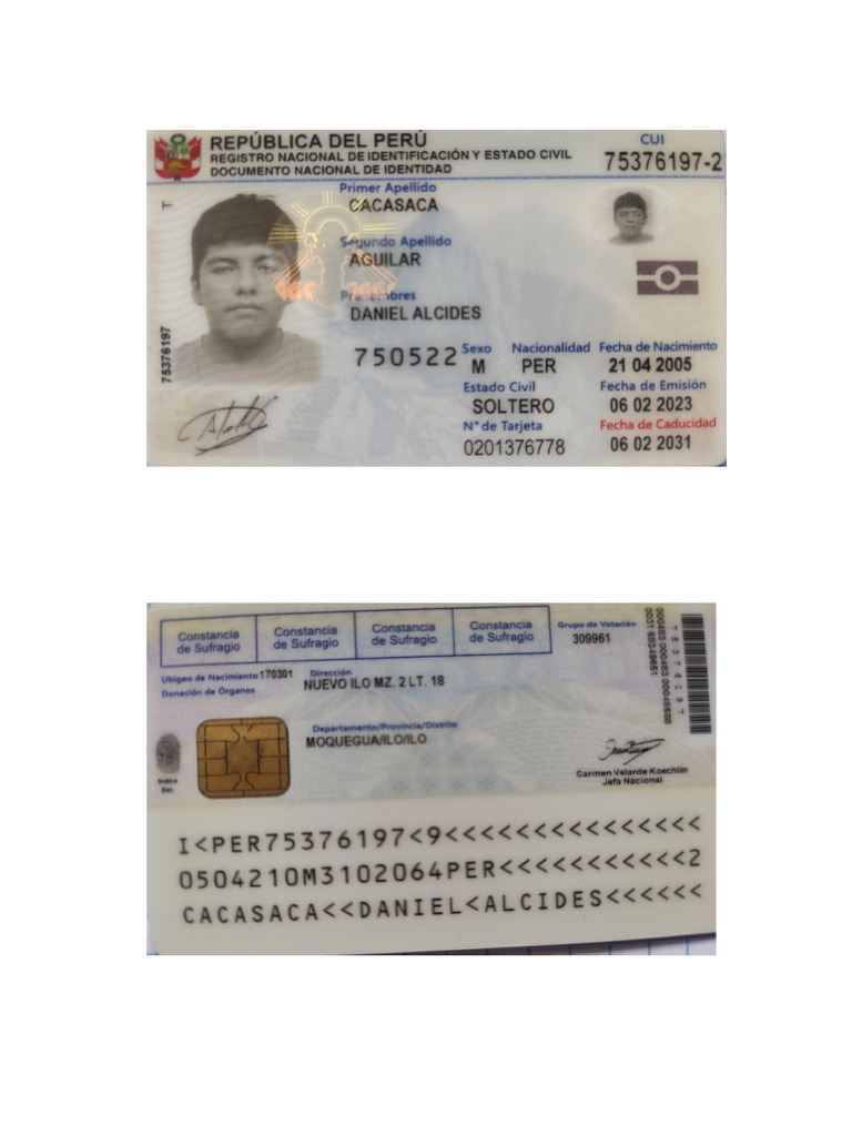 DNI Ambas Caras | PDF