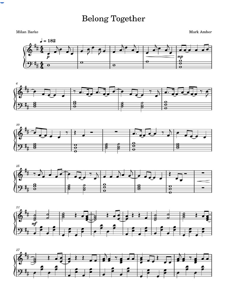 Belong Together - Mark Ambor | PDF