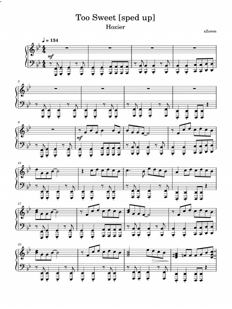 Too Sweet - Hozier | PDF