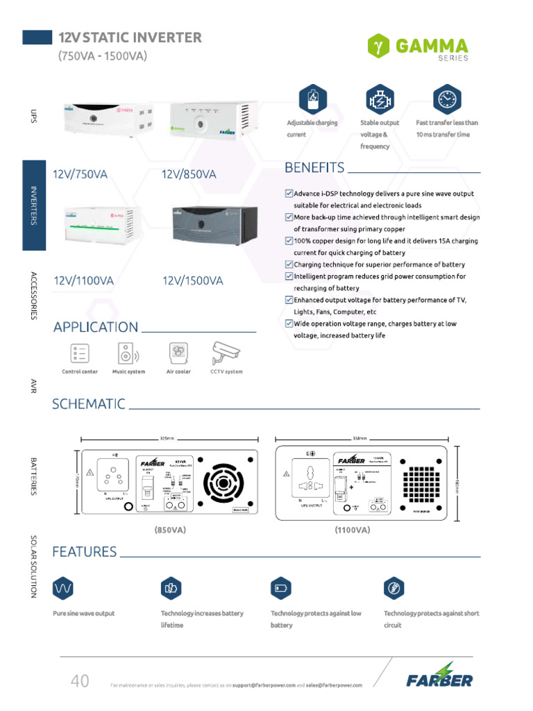 12V Static Inverter 750va 1500va | PDF
