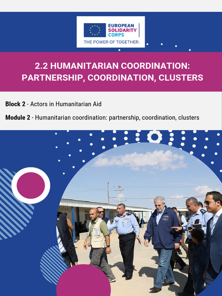 2.2 Humanitarian Coordination Partnership, Coordination, Clusters | PDF ...