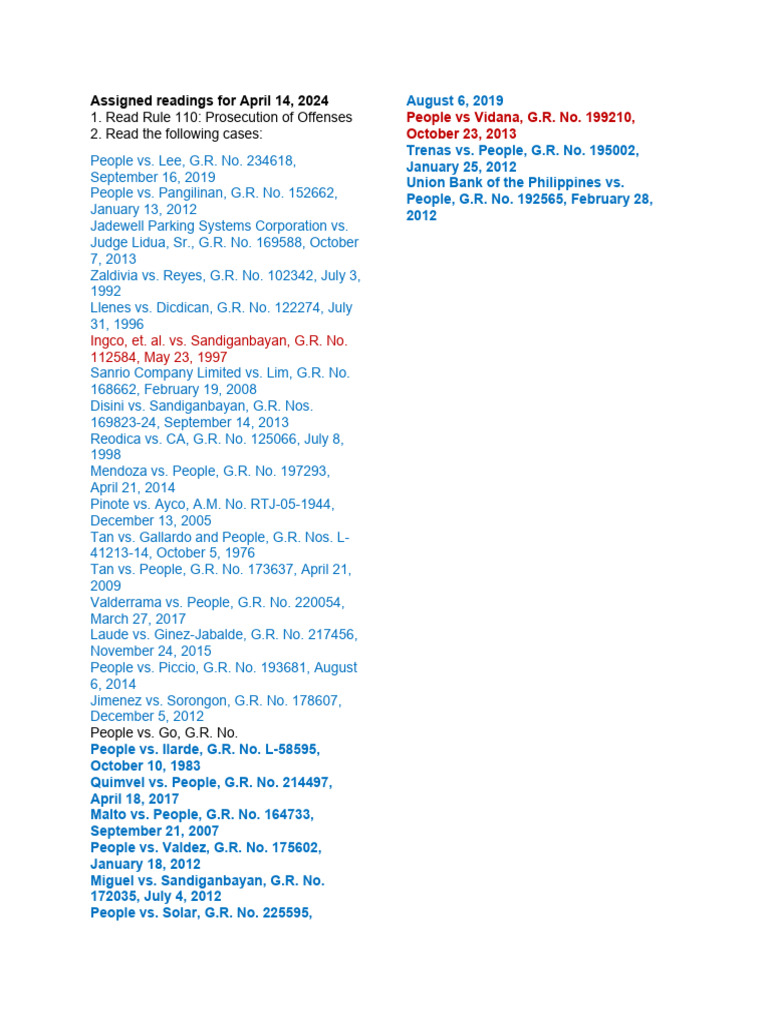 CASES - Consti | PDF | Statute Of Limitations | Prosecutor