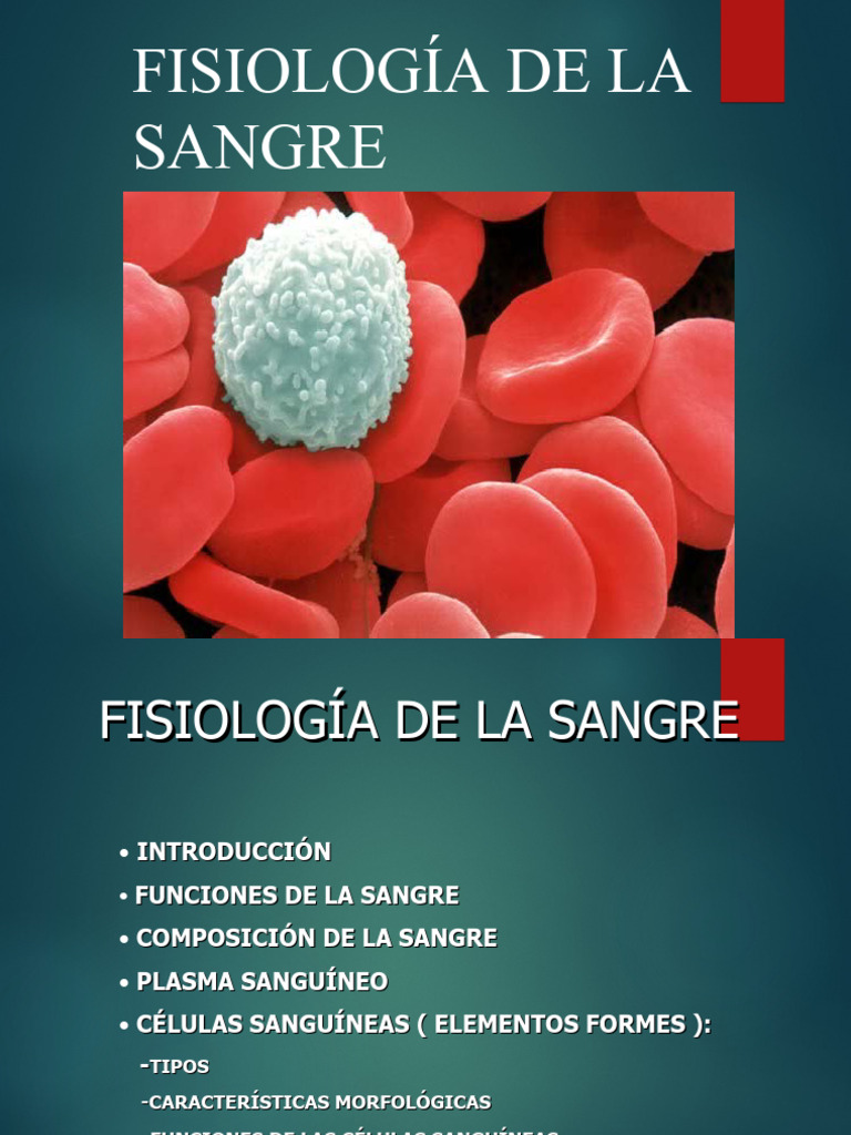 FISIOLOGIA de la Sangre | PDF | Sangre | Leucocito