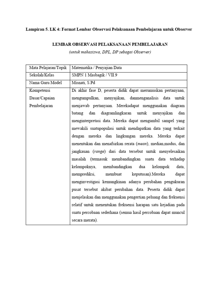 Observasi Misna | PDF