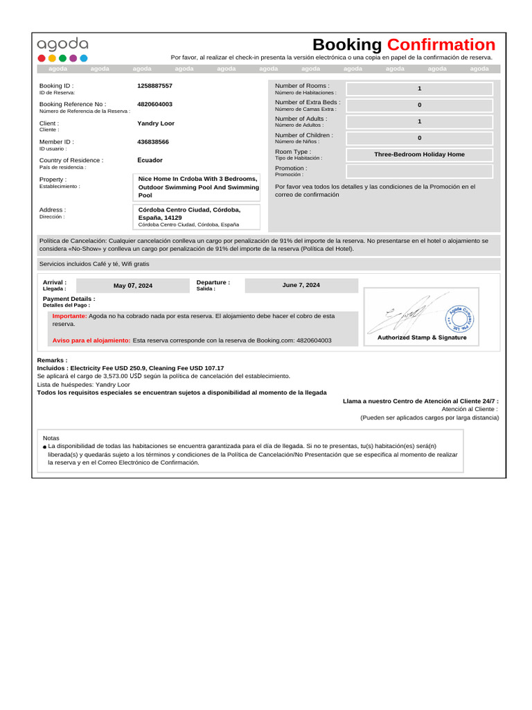 Confirmation For Booking ID | PDF | Empresas | Comercio electrónico