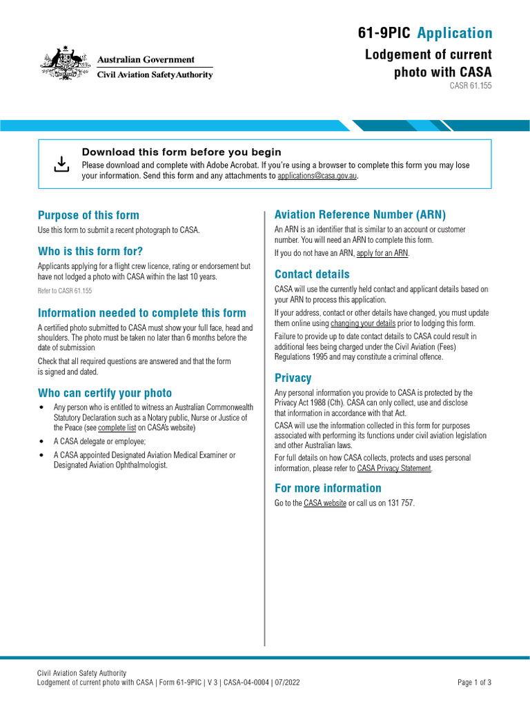 lodgement-current-photo-with-casa-form-61-9pic | PDF | Privacy