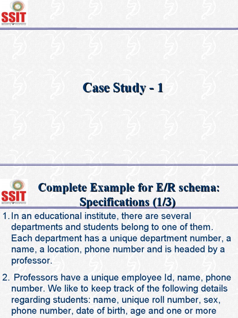 Er Case Study | PDF | Data Management | Databases
