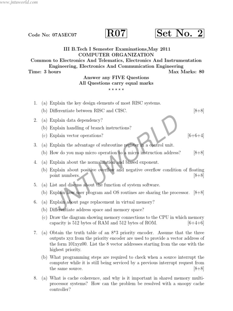 07a5ec07 Computerorganization | PDF | Instruction Set | Central ...
