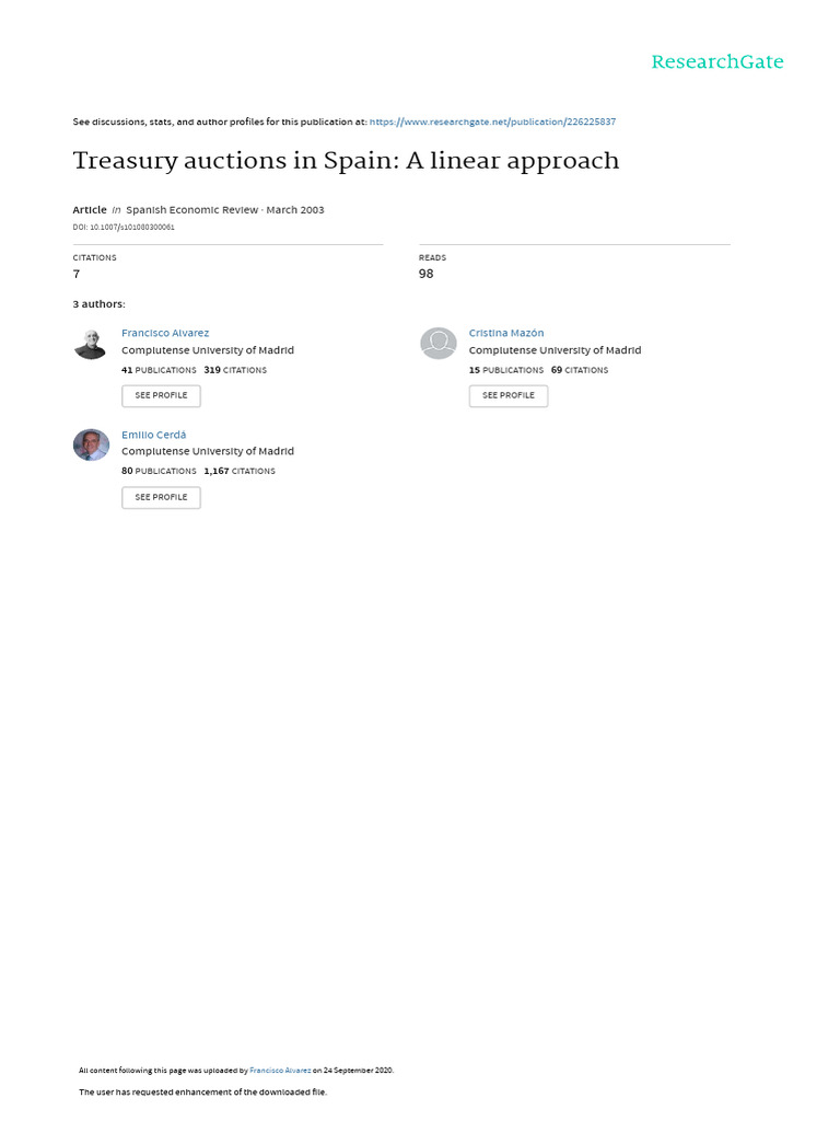Treasury Auctions in Spain | PDF | Auction | Economic Equilibrium