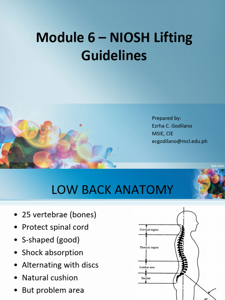 Module 6 - NIOSH Lifting Guidelines | PDF