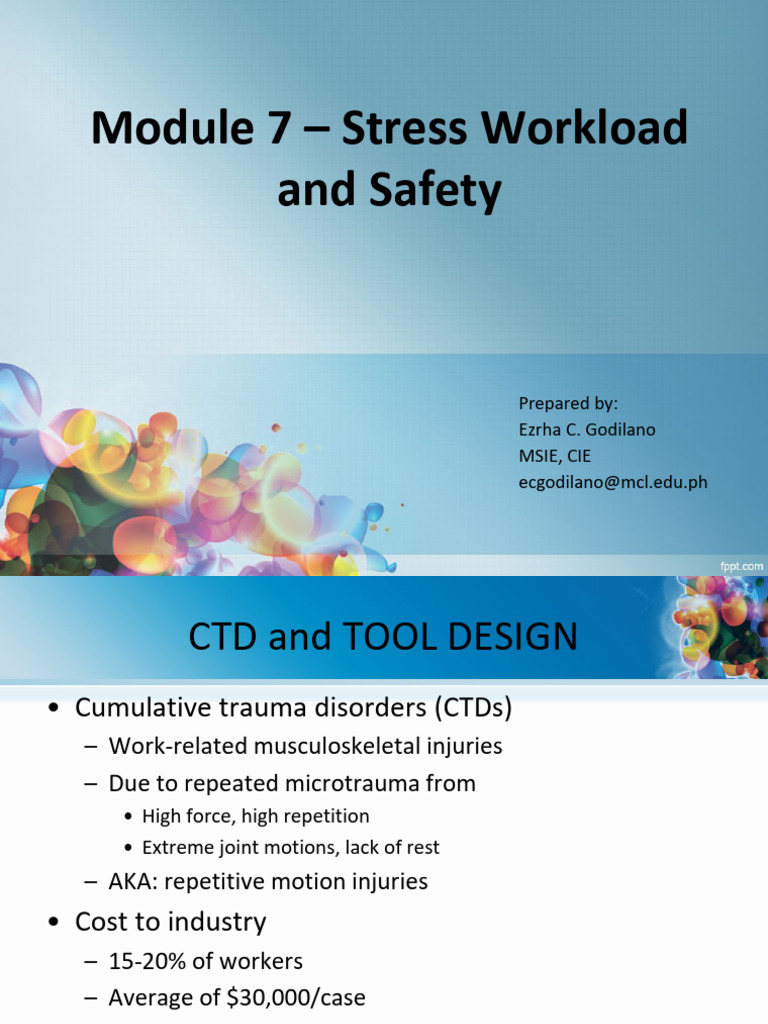 Module 7 - Stress and Work Load | PDF | Musculoskeletal System