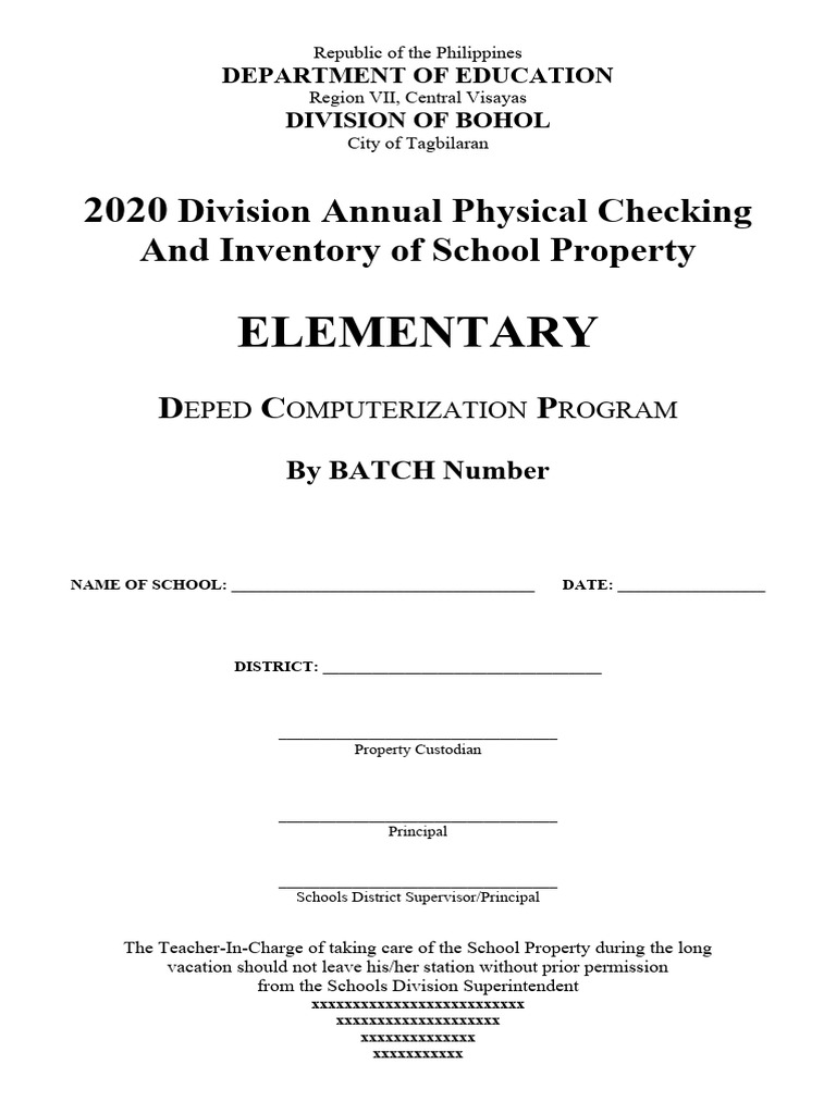 2020 Invty DepEd Computerization | PDF | Personal Computers | Desktop ...