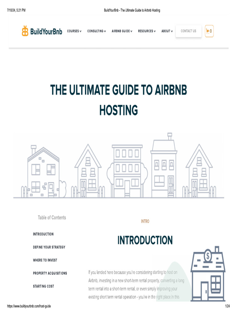 Build Your AIR BNB - The Ultimate Guide To Airbnb Hosting | PDF
