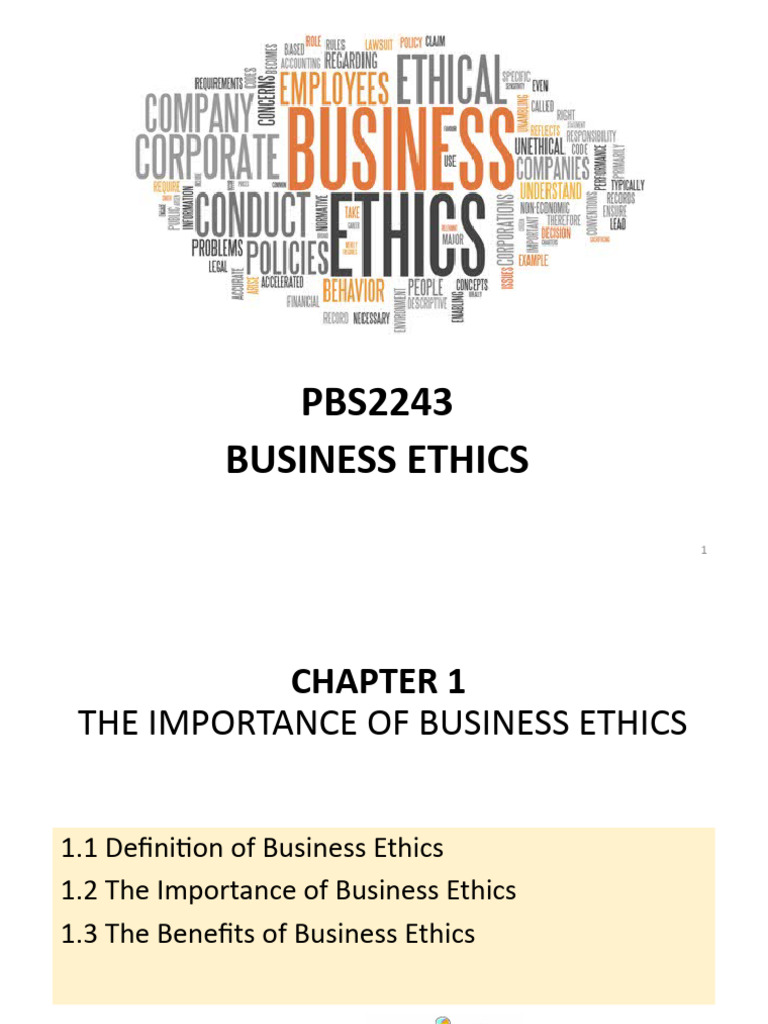 Benefits of Business Ethics Explained | PDF | Business Ethics | Morality