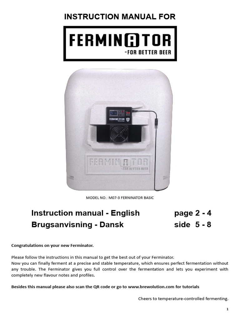 Ferminator Basic Instruction Manual V 23-11-2022 | PDF | Power Supply | Ac Power Plugs And Sockets