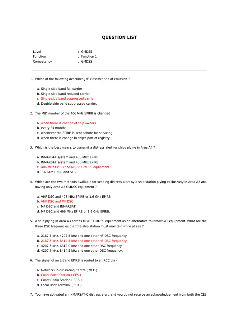 GMDSS - Function 1 - GMDSS | PDF | Rescue | Electronics