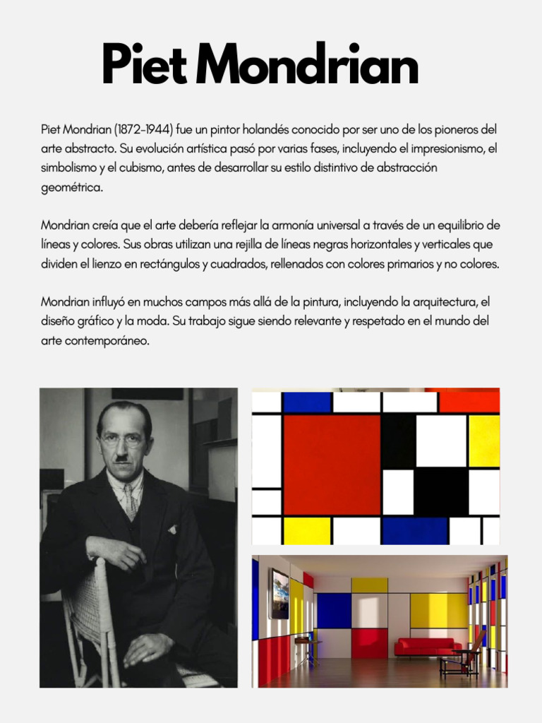Piet Mondrian | PDF | Arte abstracto | Cubismo