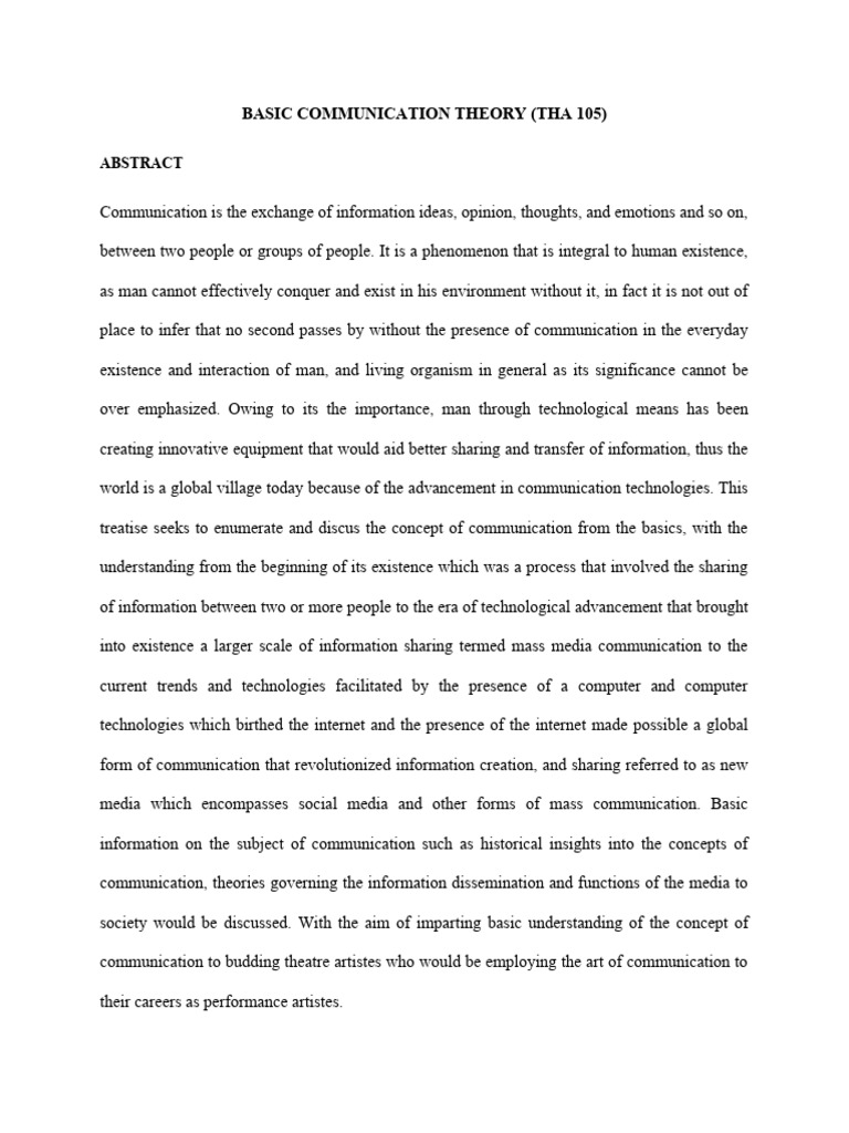 Communication Theory Complete Document Reading Material | PDF | Communication | Computer Network