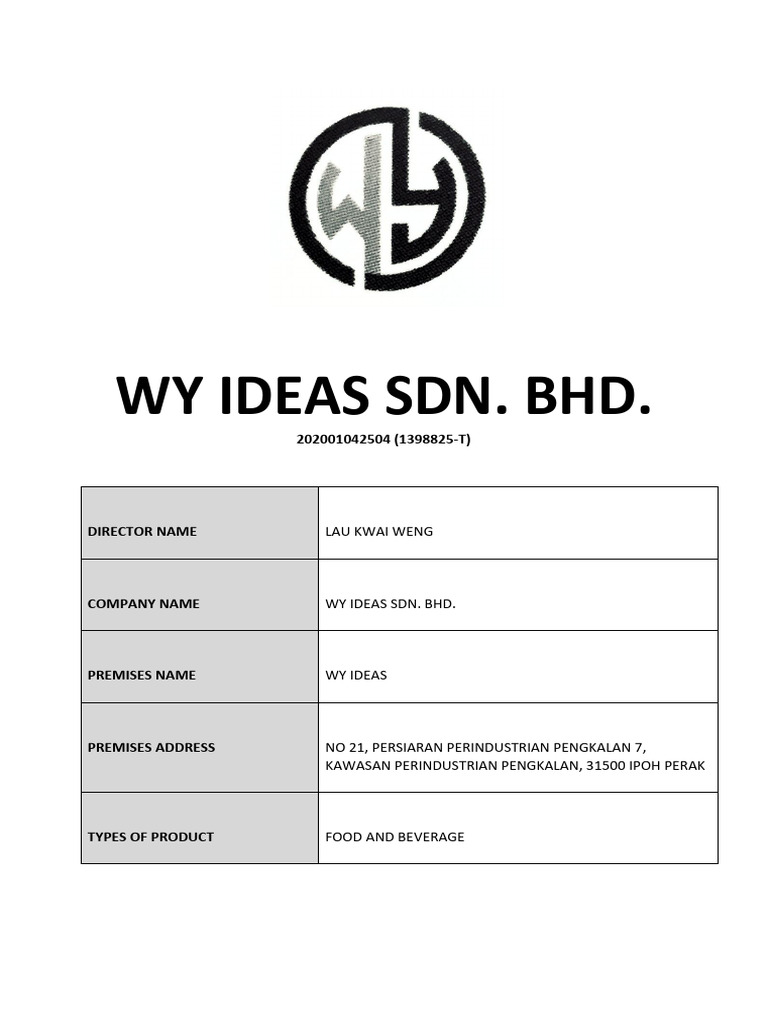 WY Ideas Sdn. Bhd. Cornflakes Process | PDF