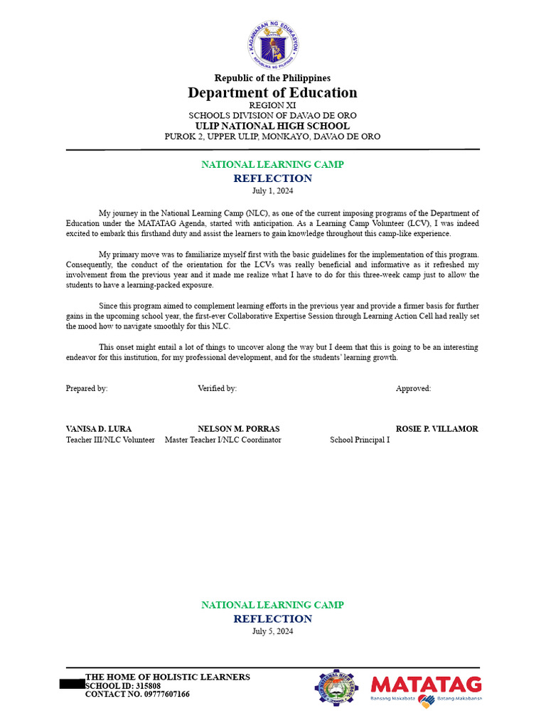 NLC Reflections | PDF | Learning | Teachers