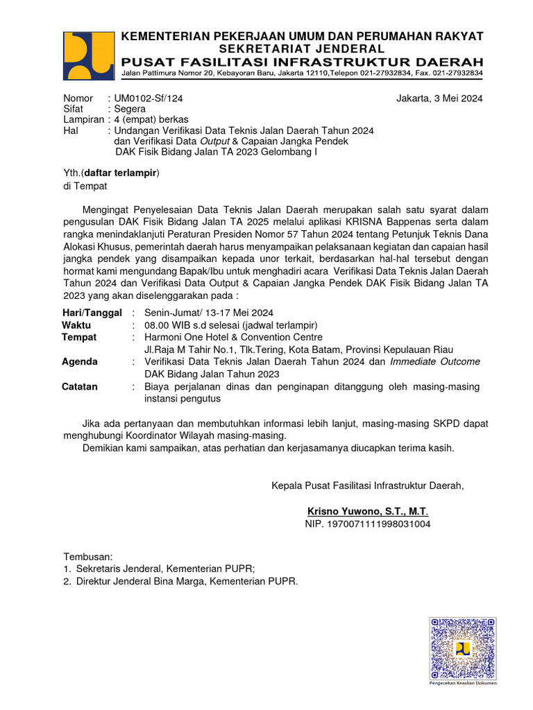 Undangan Verifikasi Data Teknis Jalan Daerah Tahun 2024 Dan Verifikasi ... Undangan Verifikasi Data Teknis Jalan Daerah Tahun 2024 Dan Verifikasi ...